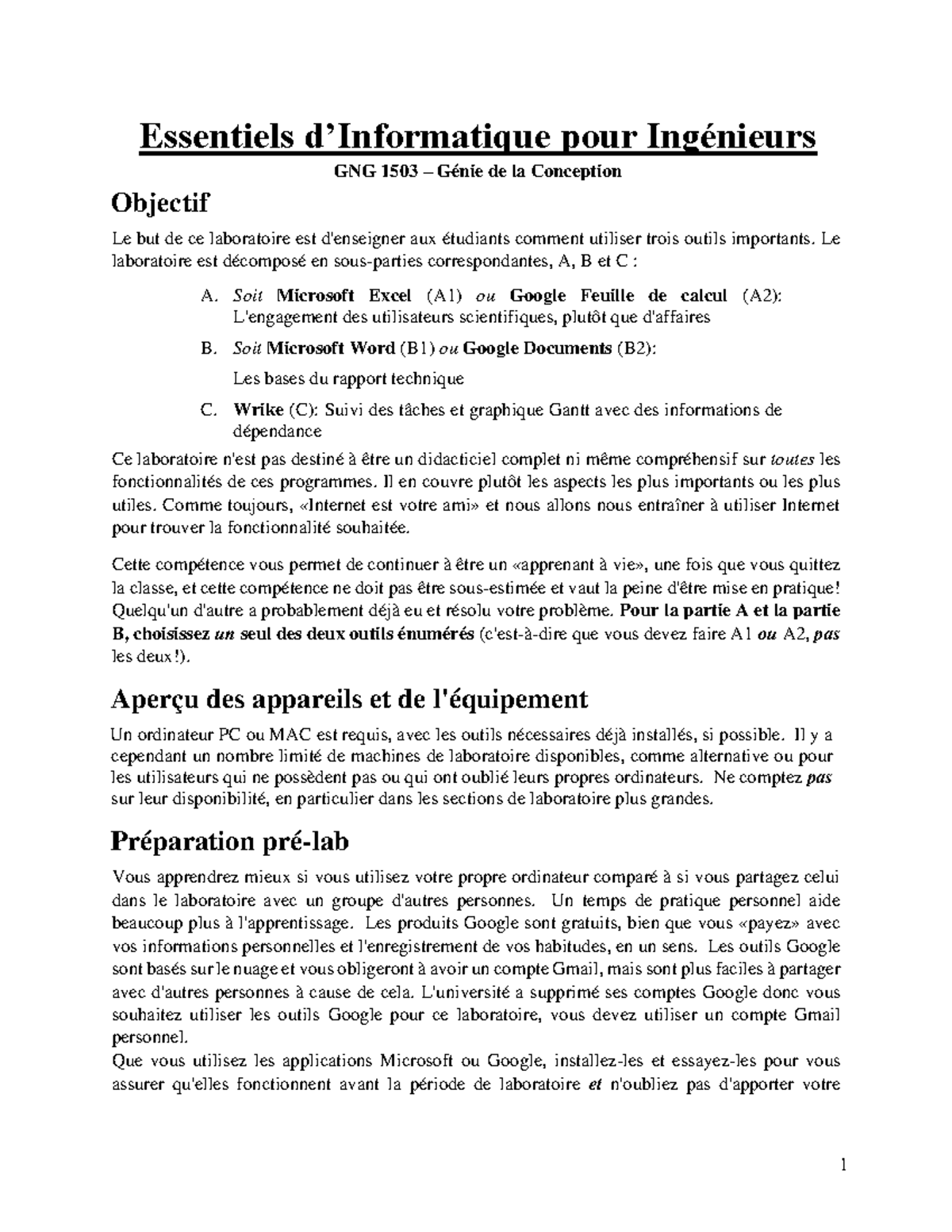 Reponses - Essentiels d’Informatique pour Ingénieurs GNG 1503 – Génie ...