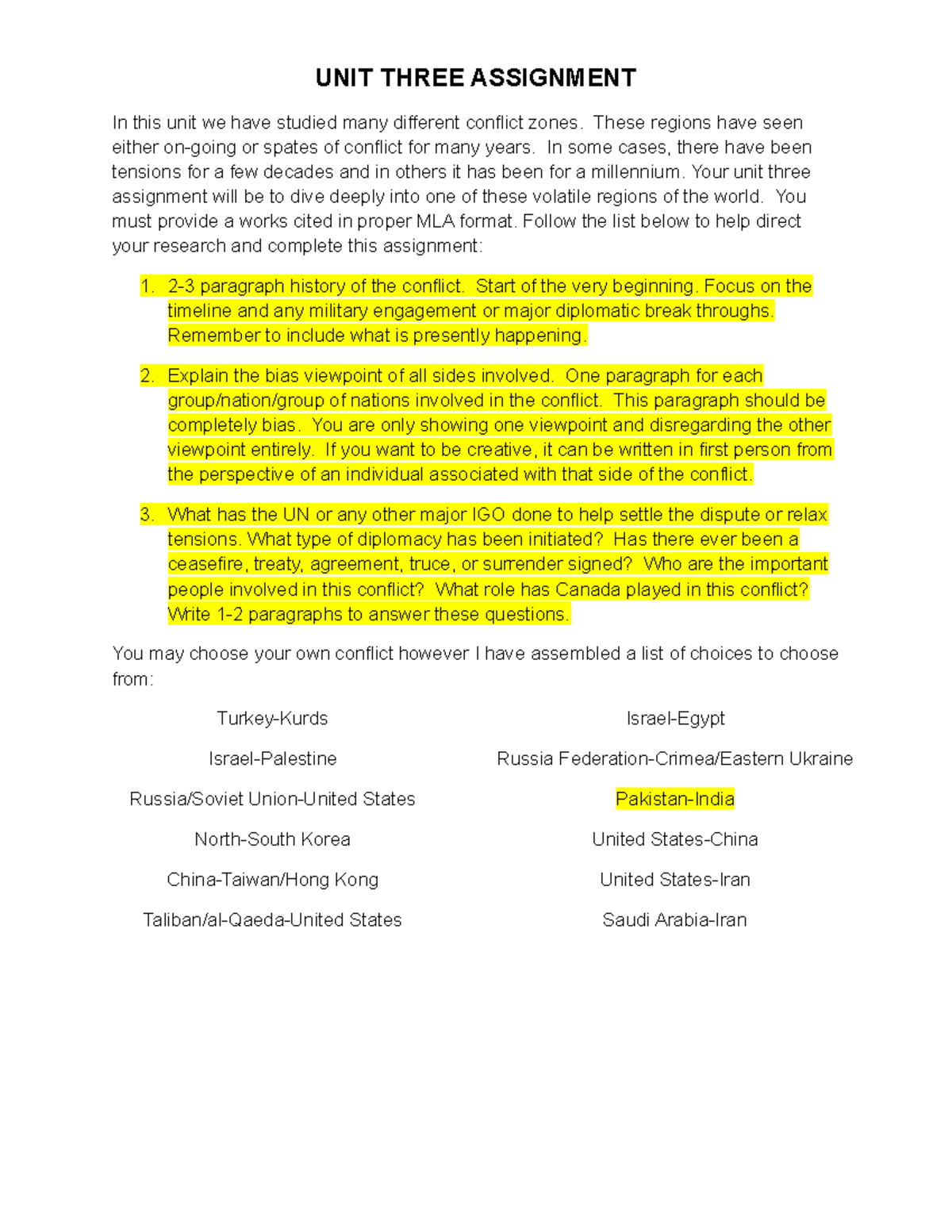 UNIT Three Assignment-draft - UNIT THREE ASSIGNMENT In this unit we have studied many different ...