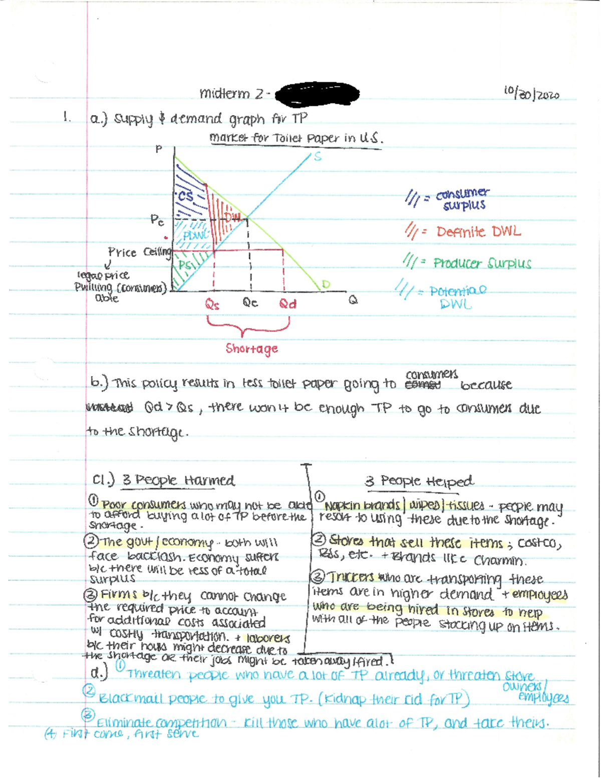 Midterm practice questions - ECO-101-01 - Studocu