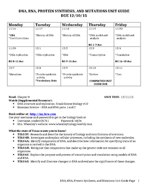 Cell cycle and meiosis unit guide answers - BIOLOGY CELL CYCLE UNIT ...