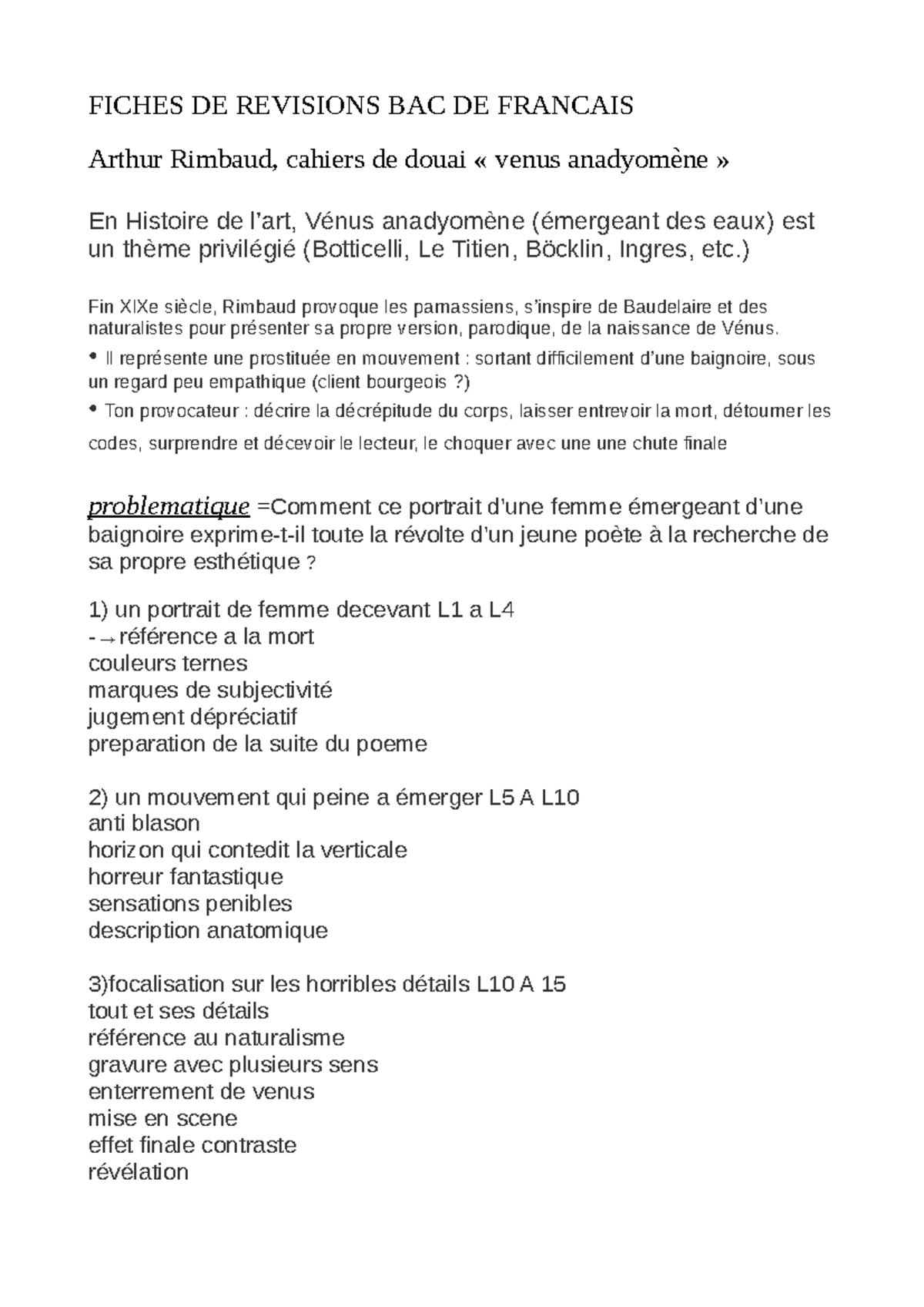 Rimbaud - ) Fin XIXe siècle, Rimbaud provoque les parnassiens, s ...
