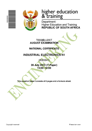 T690 Industrial Electronics N1 MEMO April 2016 - NATIONAL CERTIFICATE ...