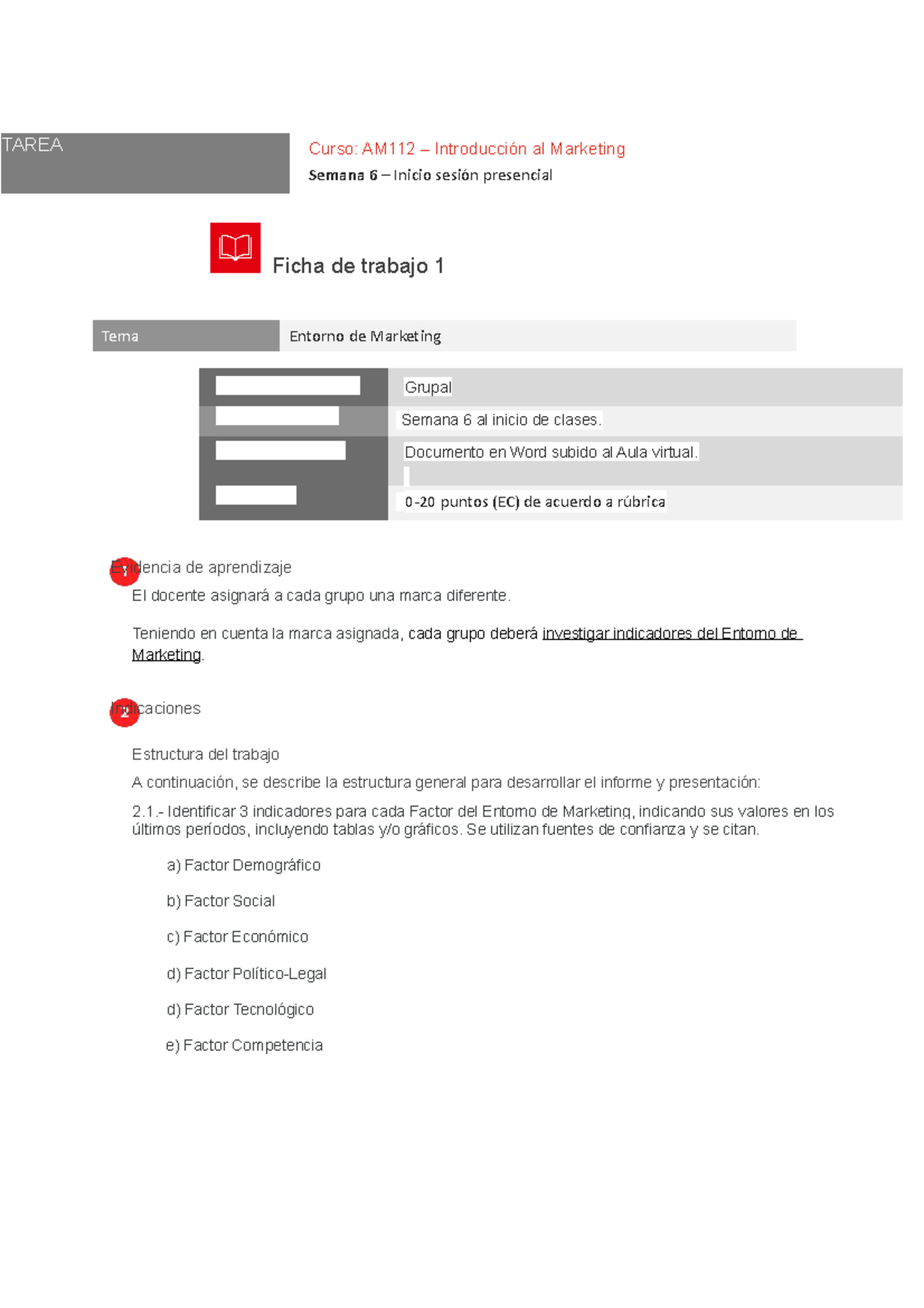 Ficha de trabajo 1 - Entorno - AM112 - Curso: AM112 – Introducción al ...