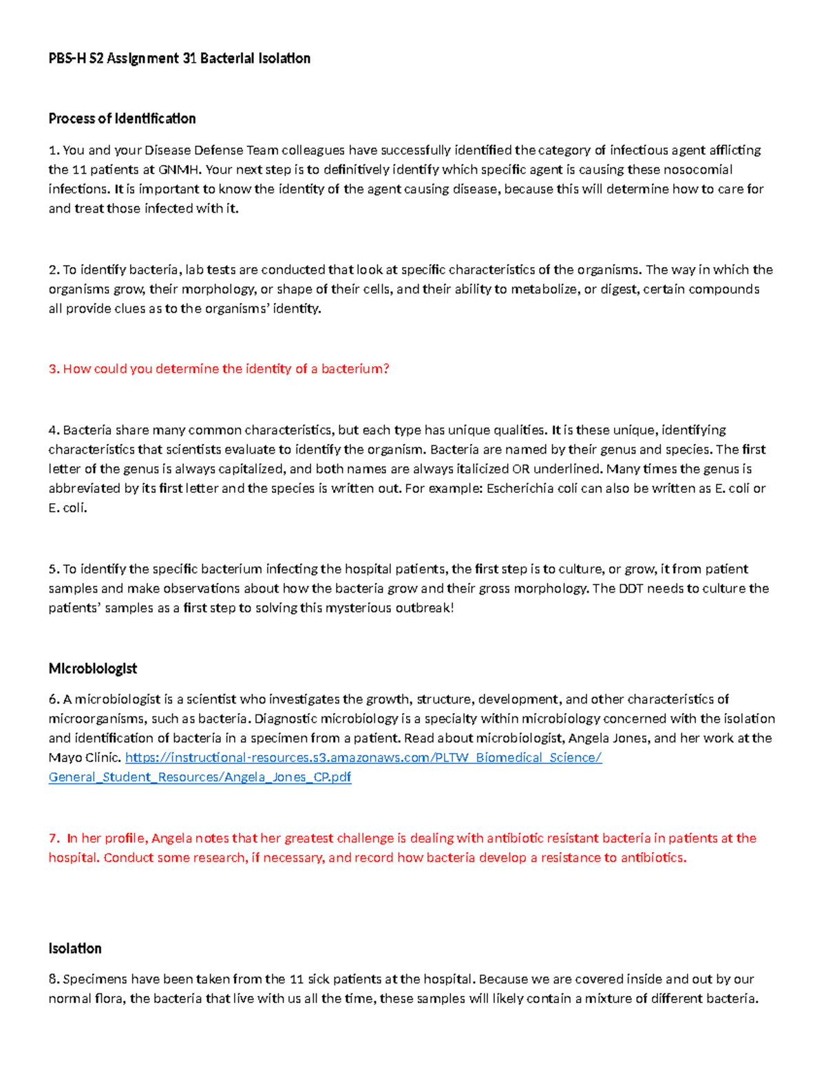 PBS-H S2 Assignment 31 Isolation - PBS-H S2 Assignment 31 Bacterial ...