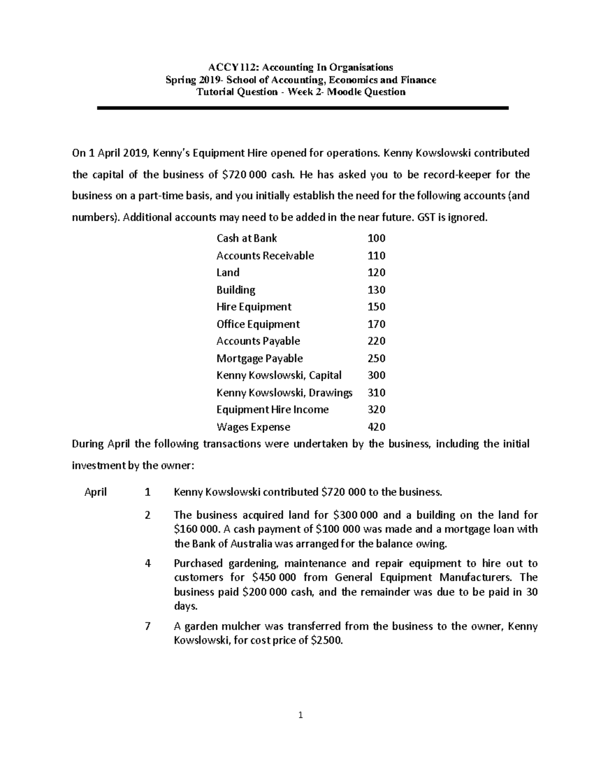 Accy112 Tutorial Question Week 2 Warning Tt Undefined Function 32 Warning Tt Undefined