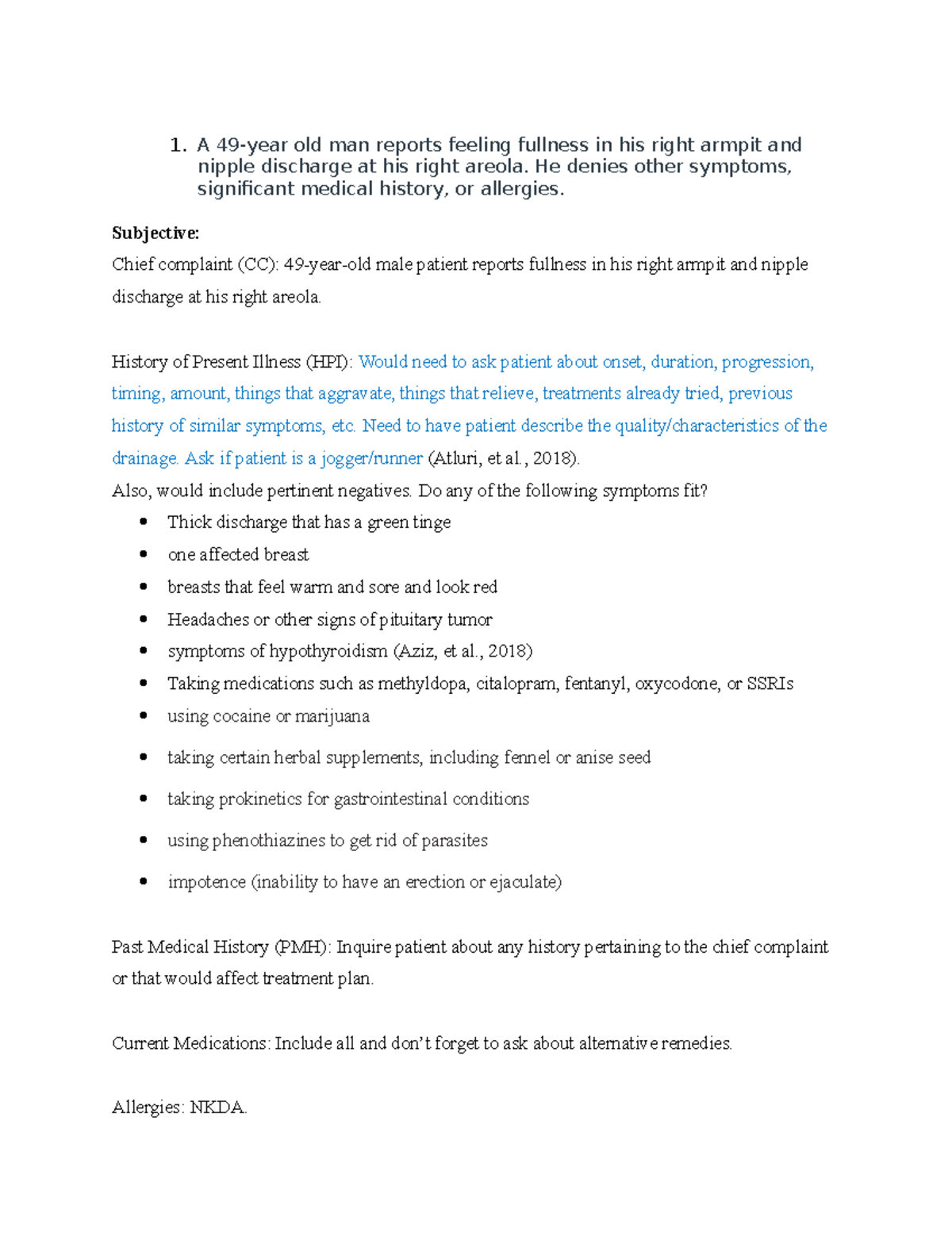 Week 5 assessment - Week 5 discussion question answer - A 49-year old ...