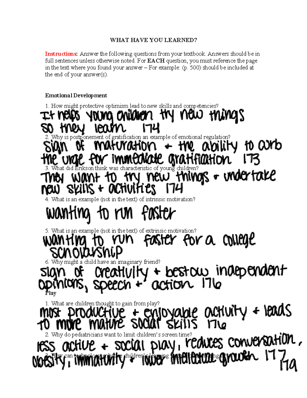 Learning Activity 6.2023 2 DONE - WHAT HAVE YOU LEARNED? Instructions ...