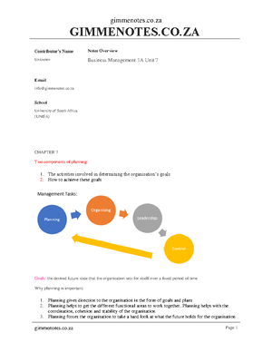 Chapter 11 Business Studies Grade 12 Notes ON Quality OF Performance ...