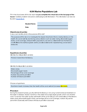 Copy of 5.04 Lab Report Template Rev 2022 - 5 Human Impact on Marine Life Lab Fill in the blue ...