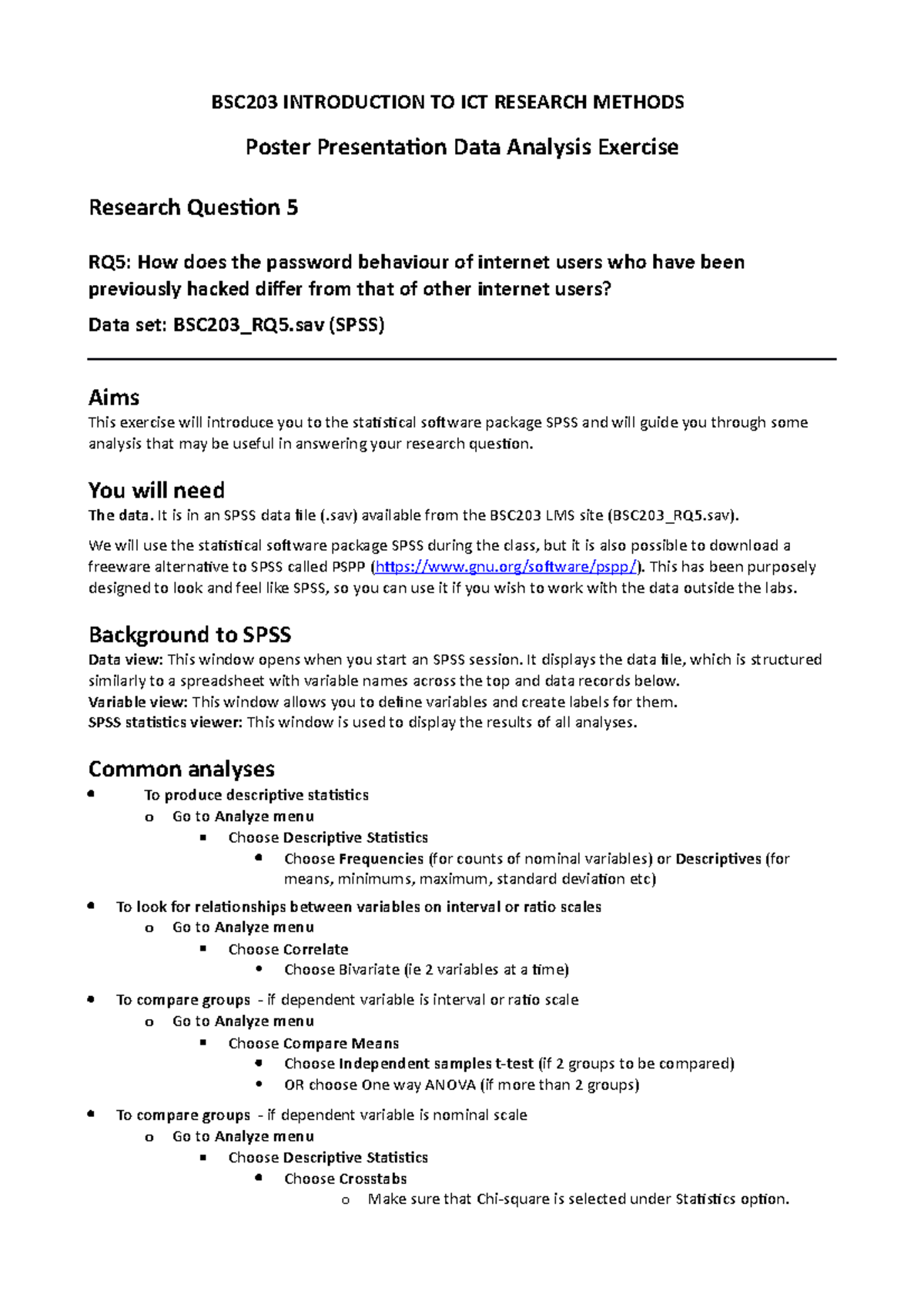 Final Assingment group project - BSC203 INTRODUCTION TO ICT RESEARCH ...