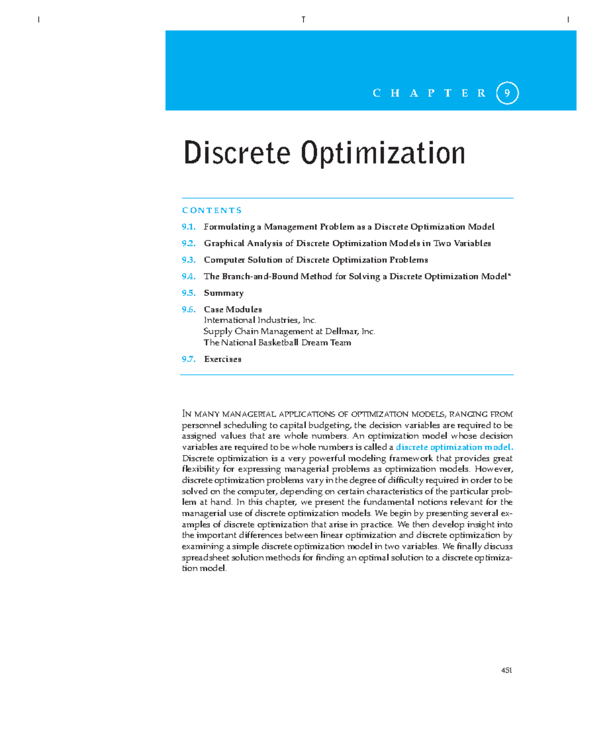 74a07f909c0c454ebe1efe82ebabc 060 copy - Discrete Optimization CONTENTS ...