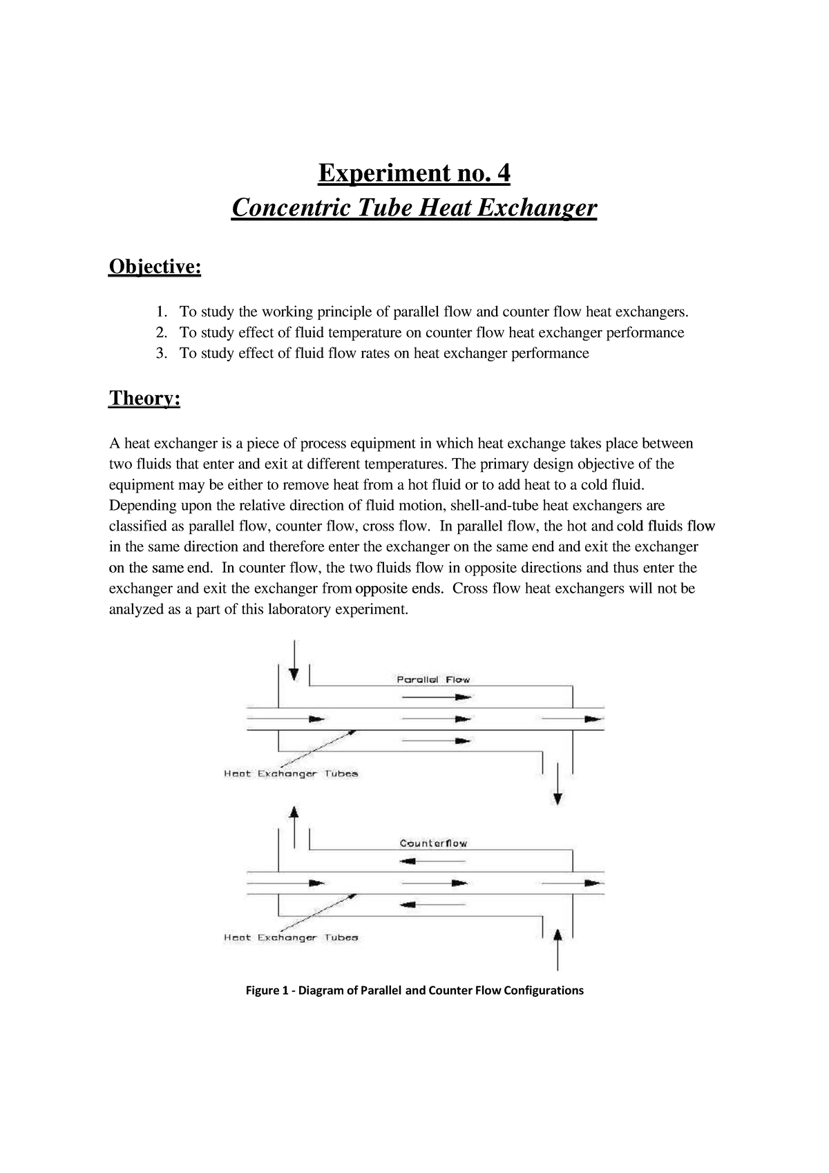 Heat exchenger - heat transfer - Experiment no. 4Experiment no. 4 ...