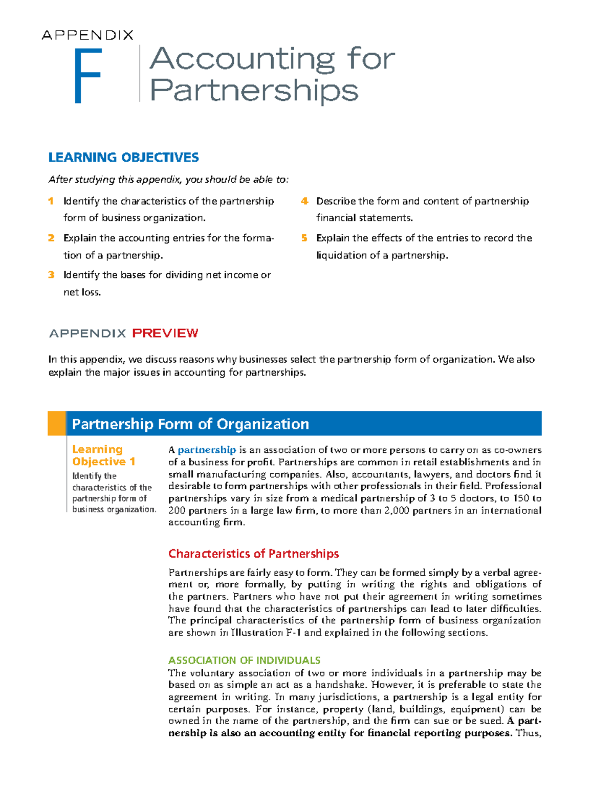 FA II - Chapter 5, Accoutning for Partnership - F Accounting for Partnerships A P P E N D I X ...