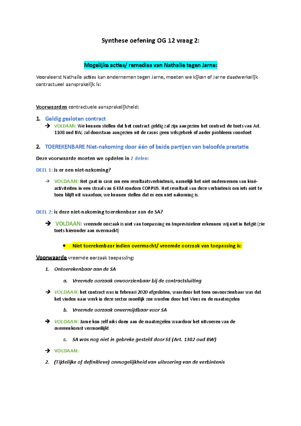 Synthese oefening OG 12 vraag 2 Morgan Ieracitano - Synthese oefening ...