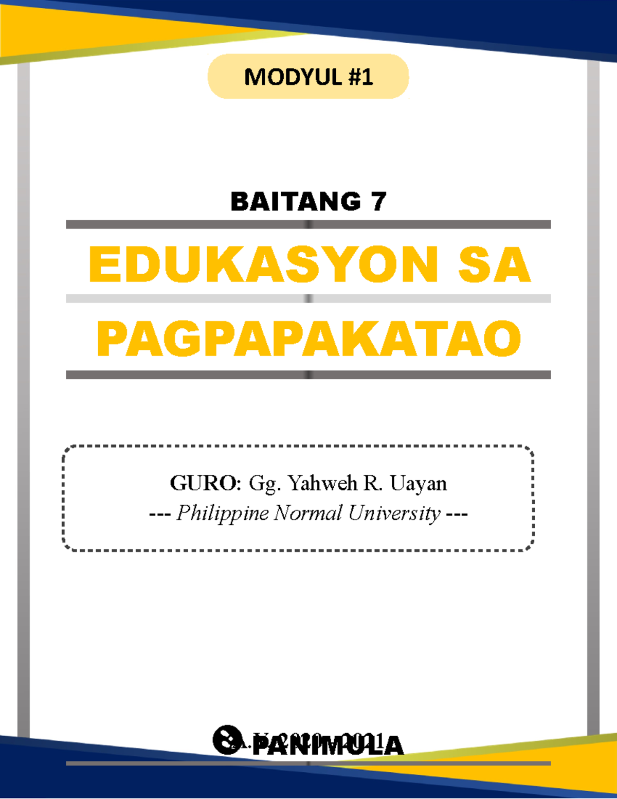 Module-Template-Sample - A. 2020 - 2021 BAITANG 7 EDUKASYON SA ...