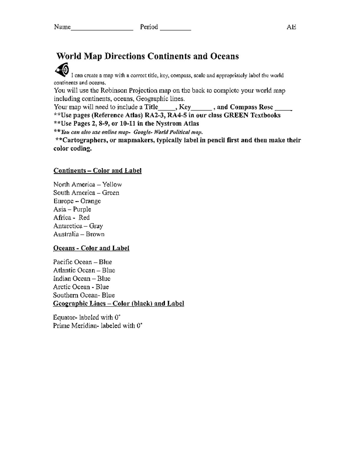 World Map Directions and Map - CCP 669 - Studocu