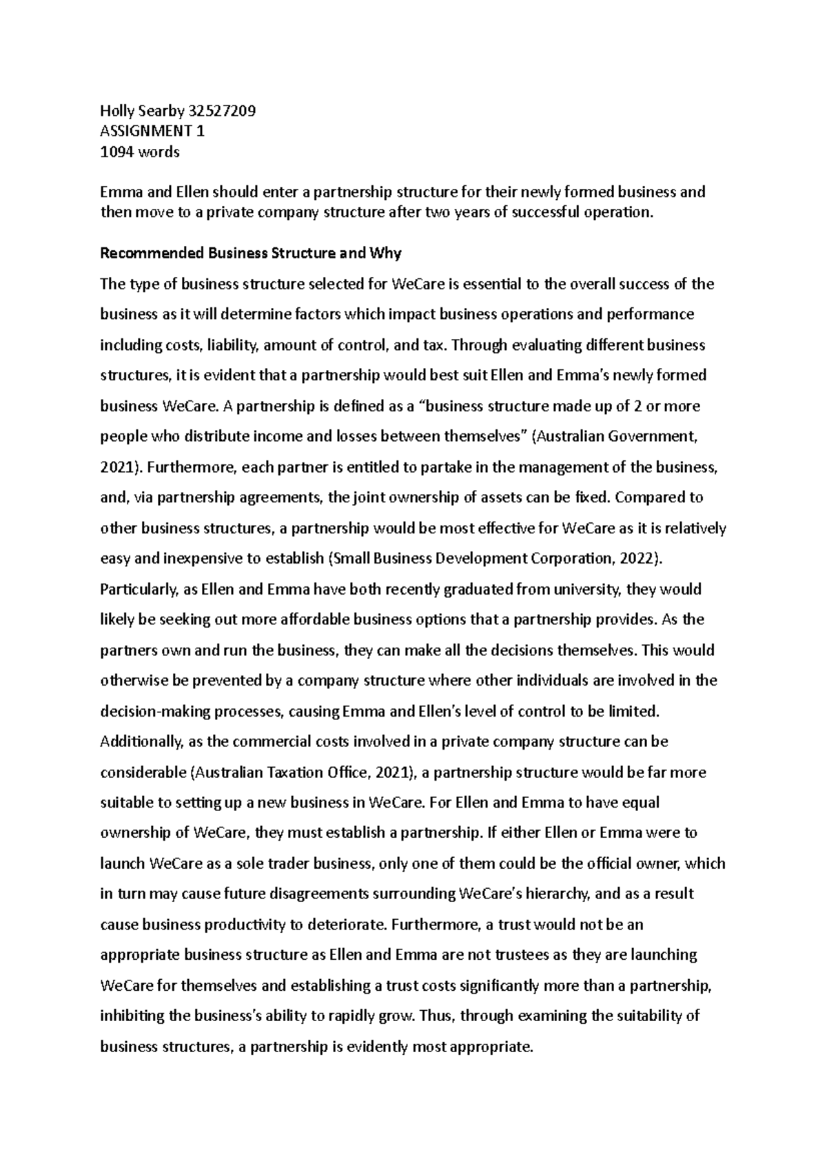 Official Assignment 1 Accounting - Holly Searby 32527209 ASSIGNMENT 1 ...