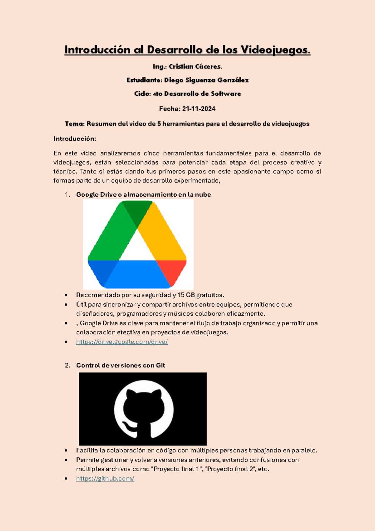 Introducción al Desarrollo de los Videojuegos resumen herramientas ...