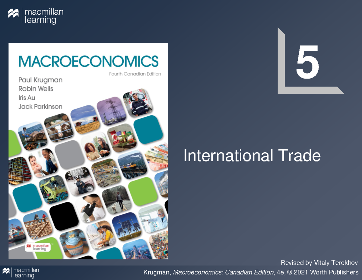 Macroecon ch5: International Trade - Revised by Vitaly Terekhov ...
