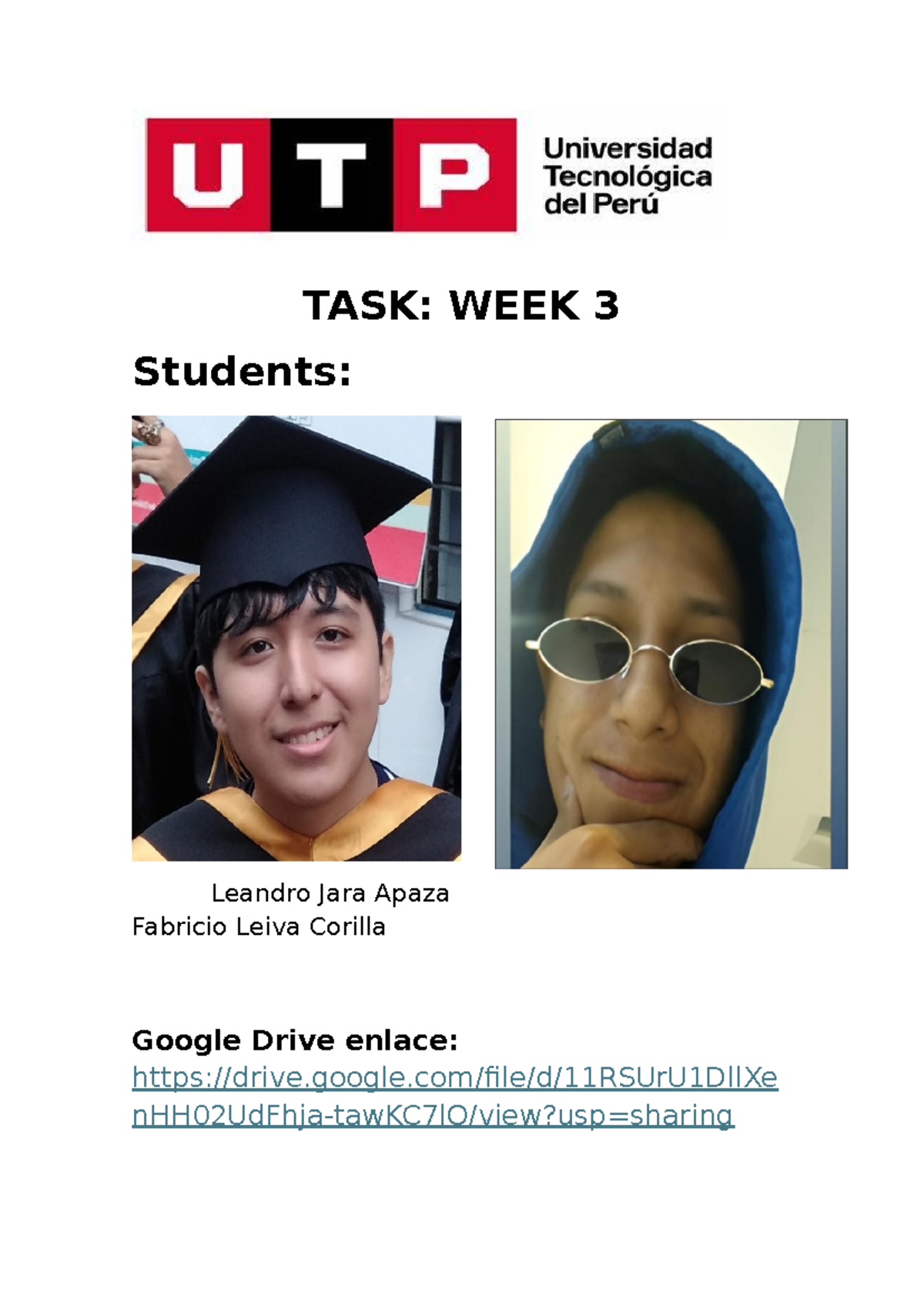 My task week 3 - fgfgfgf - TASK: WEEK 3 Students: Leandro Jara Apaza ...