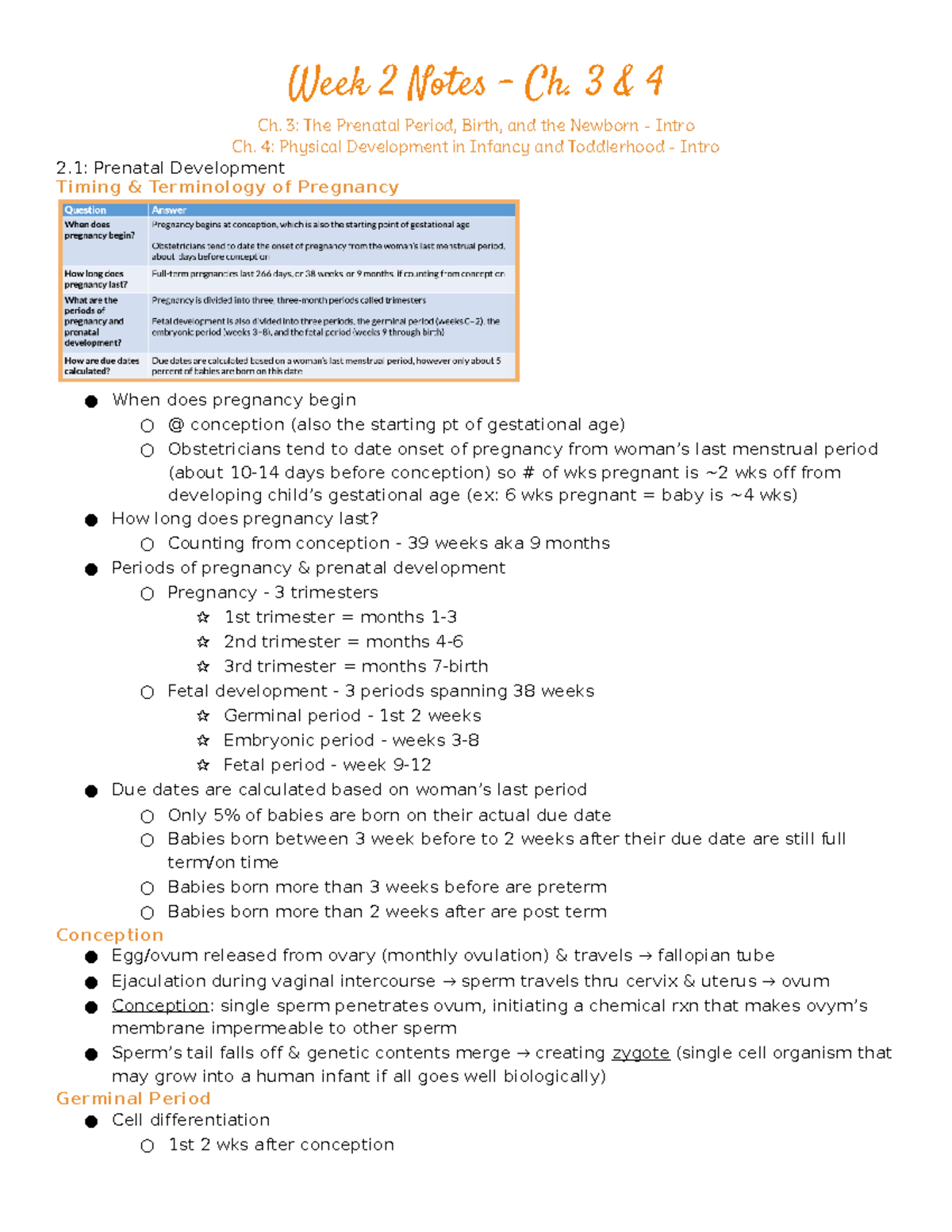 Week 2 notes - Ch. 3 and 4 - Week 2 Notes - Ch. 3 & 4 Ch. 3: The ...
