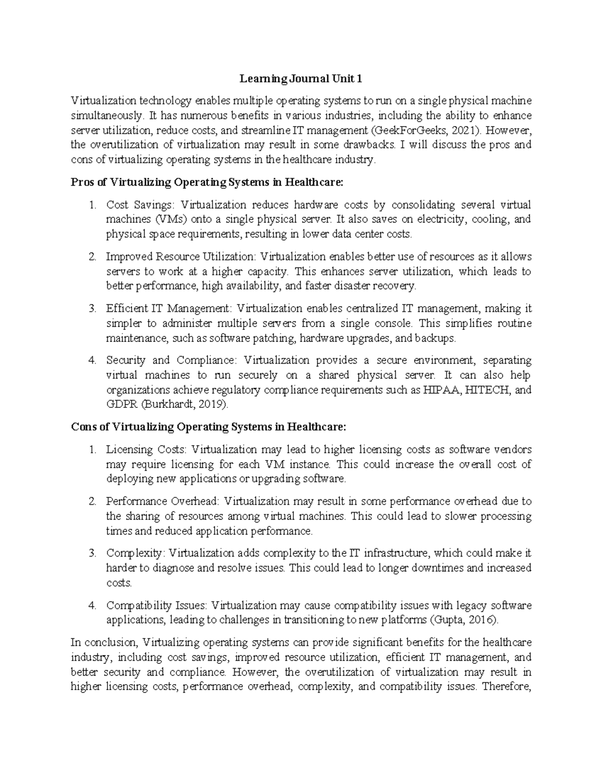 Learning Journal Uni-1 - It has numerous benefits in various industries ...