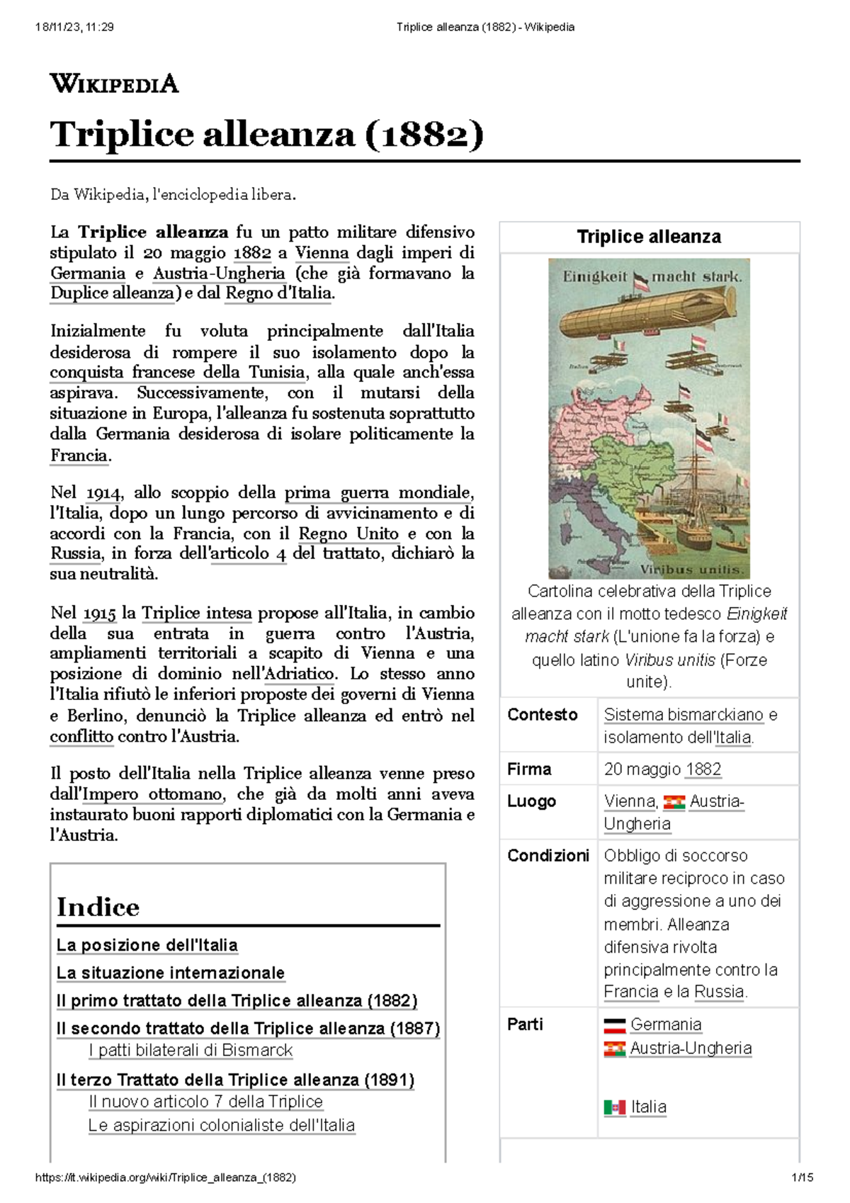 Triplice alleanza (1882) - Triplice alleanza Cartolina celebrativa ...