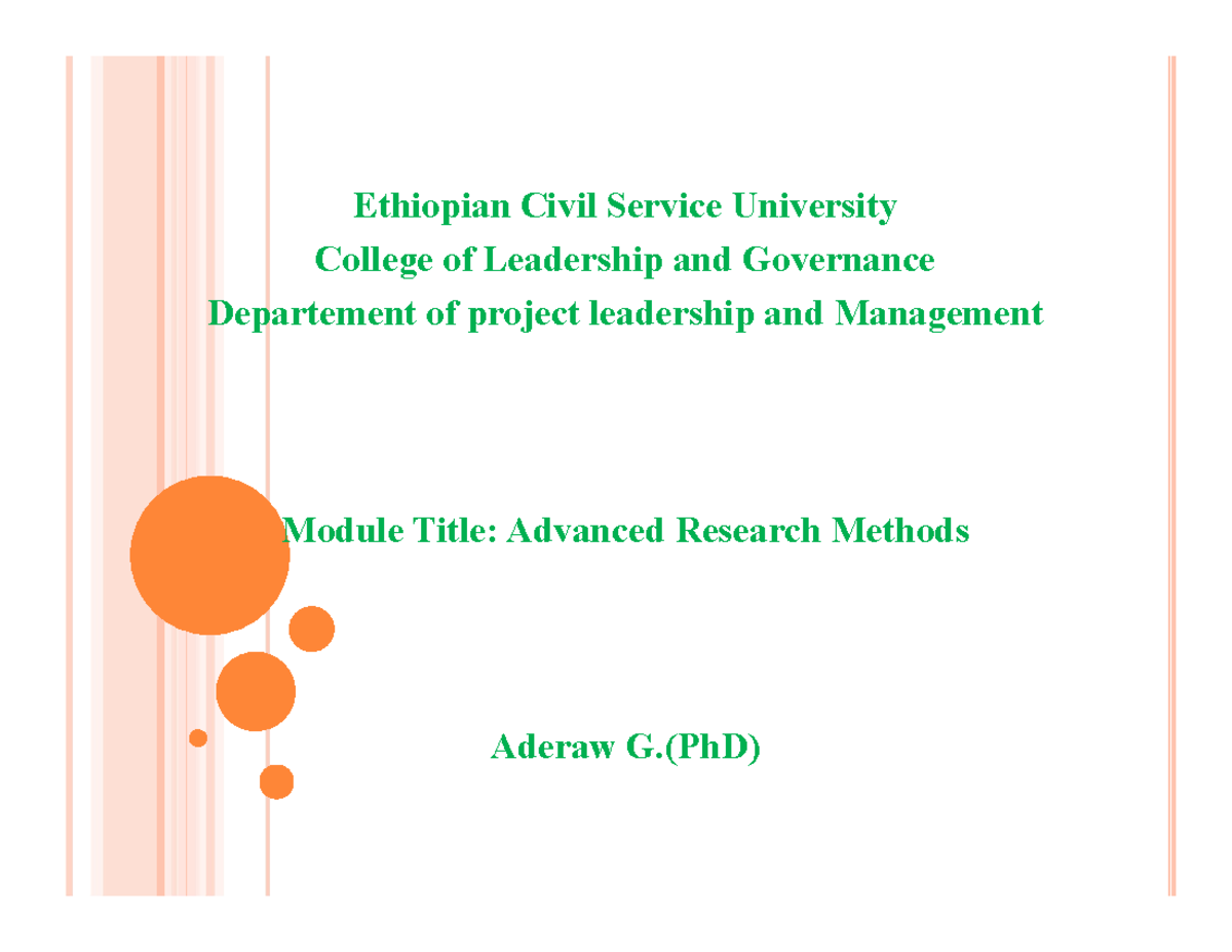 Research ch-1 - i want to read - Ethiopian Civil Service University ...