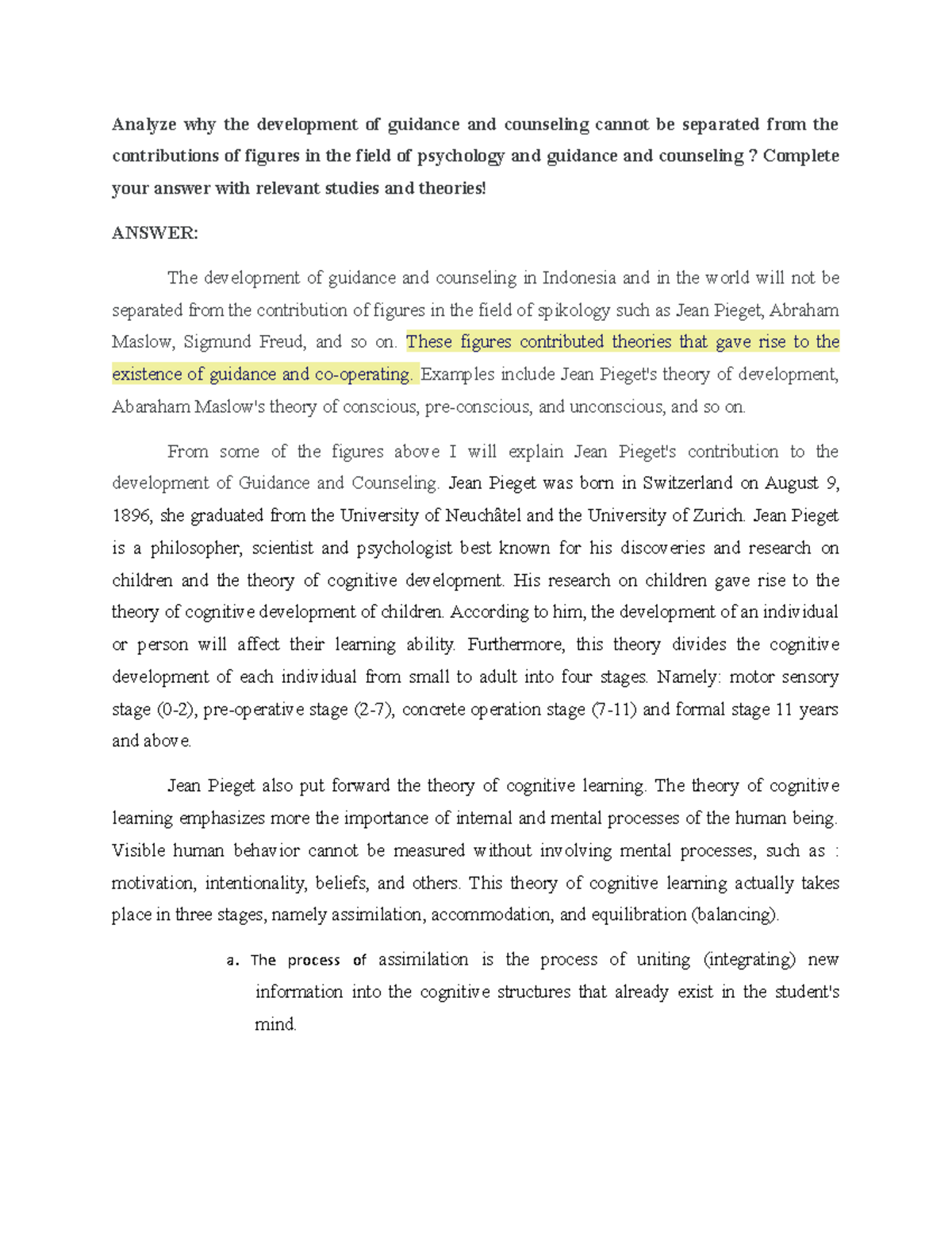 The contributions of figures in the field of psychology and guidance ...