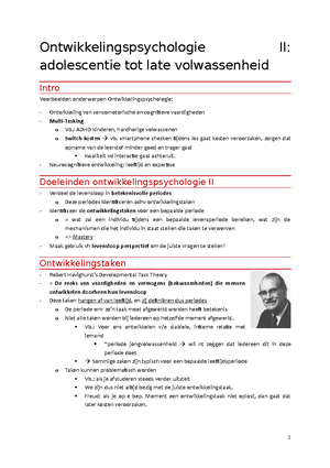 Ontwikkelings-SV - Samenvatting van slides en boek ...