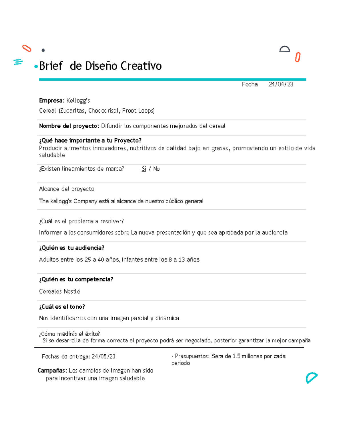 Talleres unificados - practica - Brief de Diseño Creativo Fecha 24/04 ...