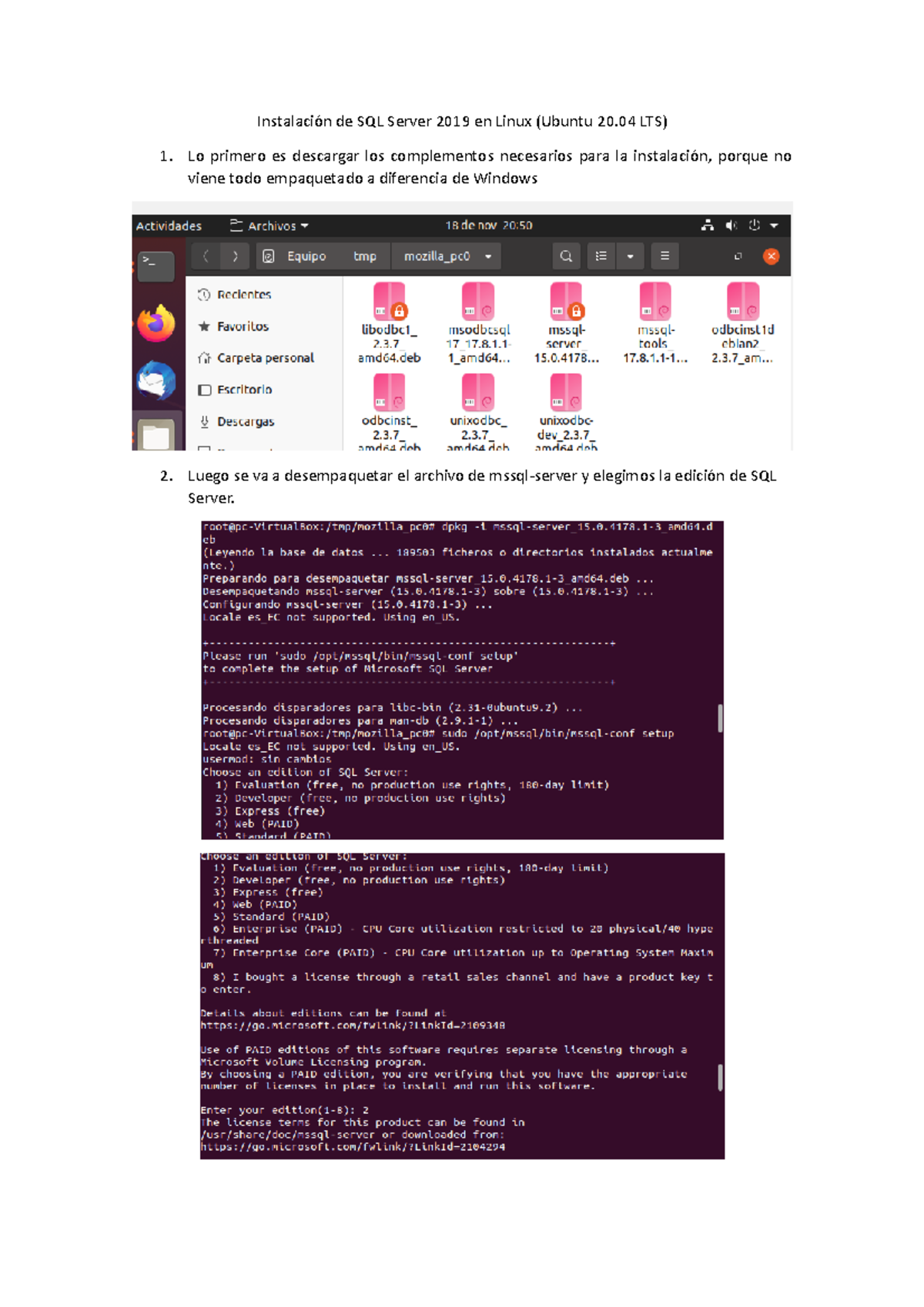 Instalación de SQL Server 2019 en Linux y Docker - José Gonzáles - Instalación de SQL Server ...
