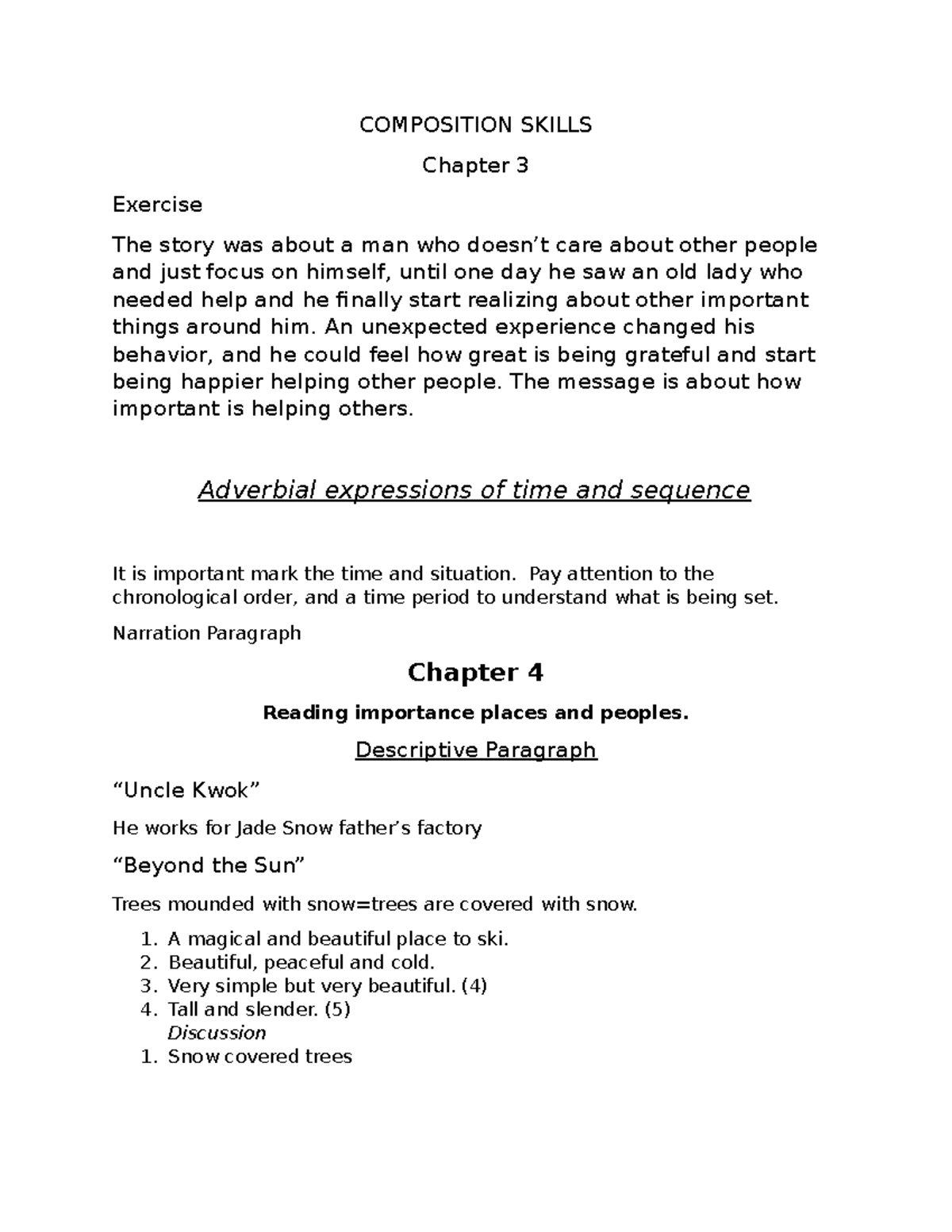 Composition Skills - In this document you will find and activity from ...