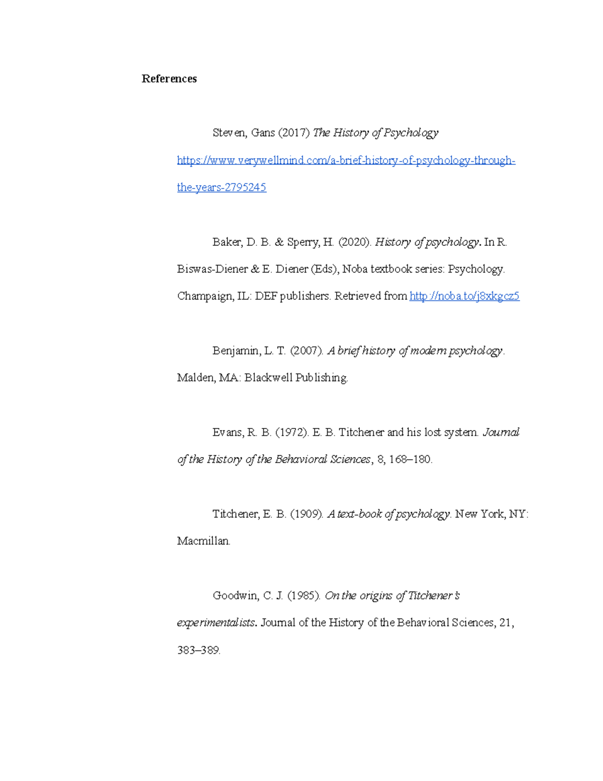 Untitled document (29) - References Steven, Gans (2017) The History of ...