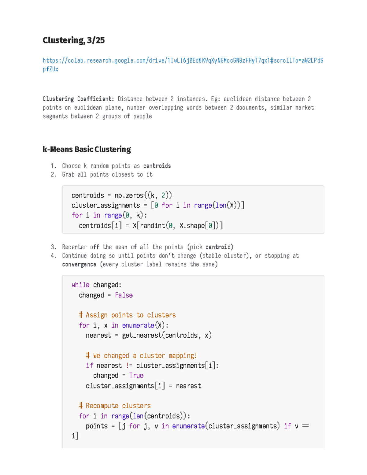 k-Means Clustering - Clustering, 3/ - Studocu