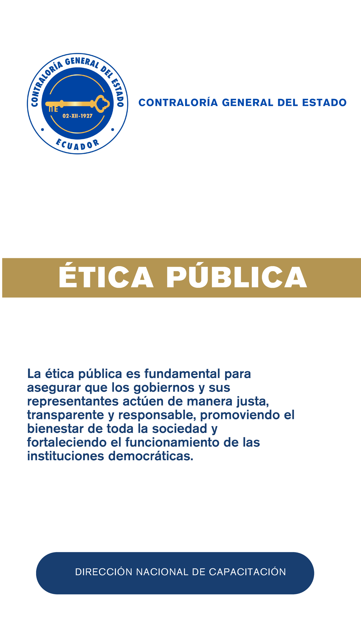 Manual Ética Pública 2024 - La ética pública es fundamental para ...