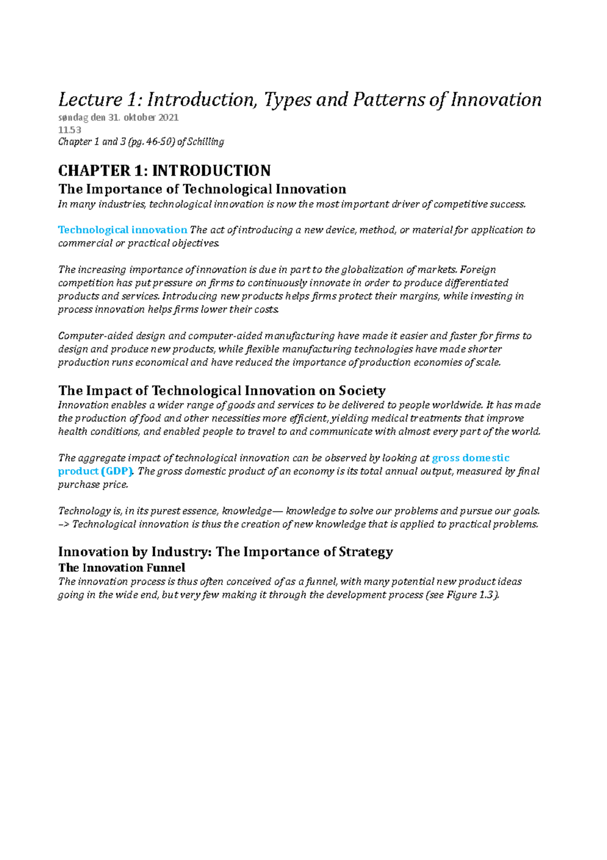 Alle noter til CV - lecture notes from lectures - Lecture 1 ...