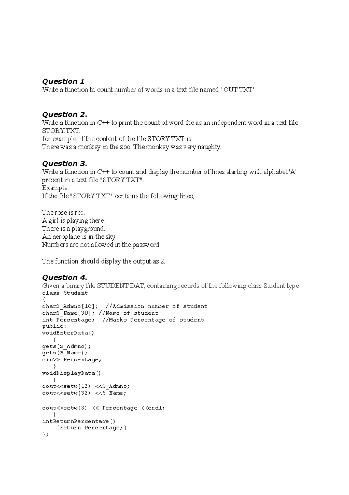Files NOTES Question 1 Write A Function To Count Number Of Words In