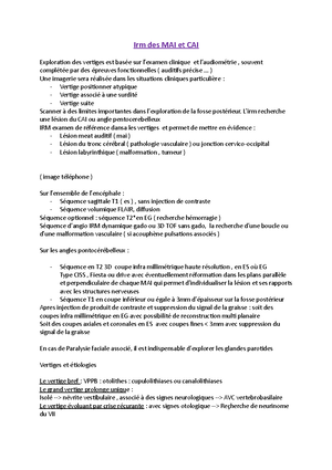Irm cerebral - Cour base irm cérébral - IRM cérébral Introduction ...