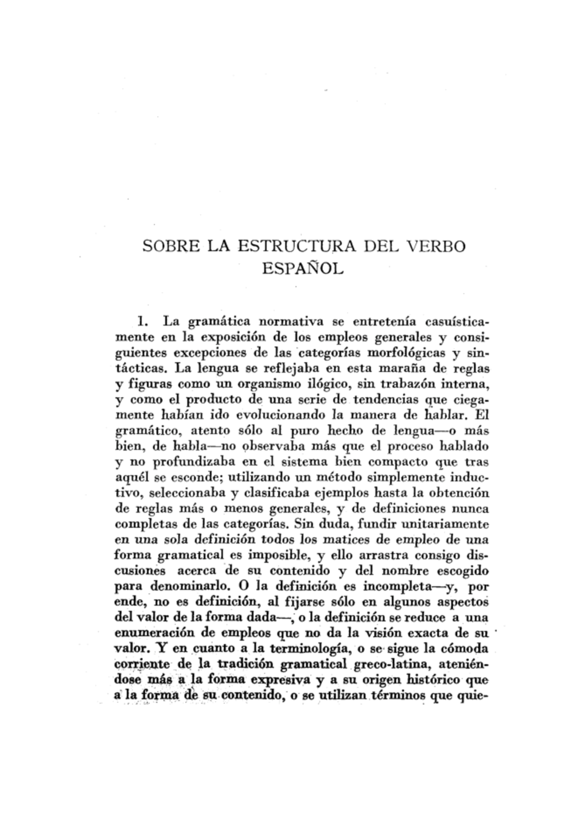 Sobre la estructura del verbo espanol 978580 - SOBRE LA ESTRUCTURA DEL ...
