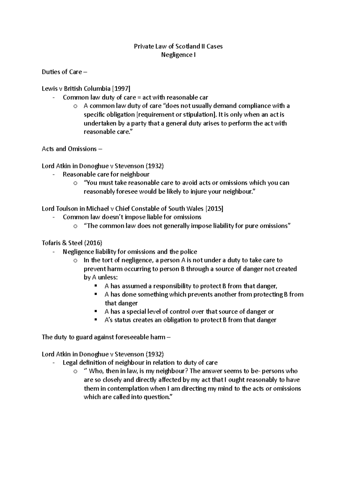 Private Law of Scotland II Cases - Private Law of Scotland II Cases ...