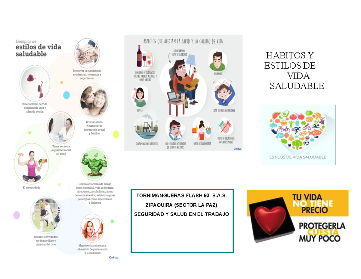 Estilos DE VIDA Saludable - TORNIMANGUERAS FLASH 93 S.A. ZIPAQUIRA (SECTOR LA PAZ) SEGURIDAD Y ...