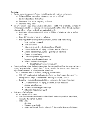 Final Exam Study Grid - Final Exam Study Grid Perfusion Cardiac output ...
