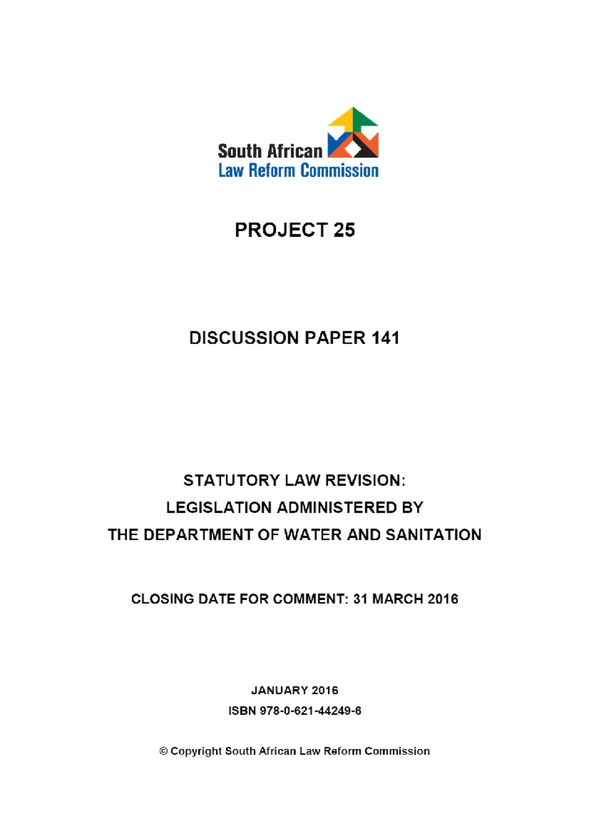 Legal - Discussion Paper 141- Statutory Law Revision Legislation ...
