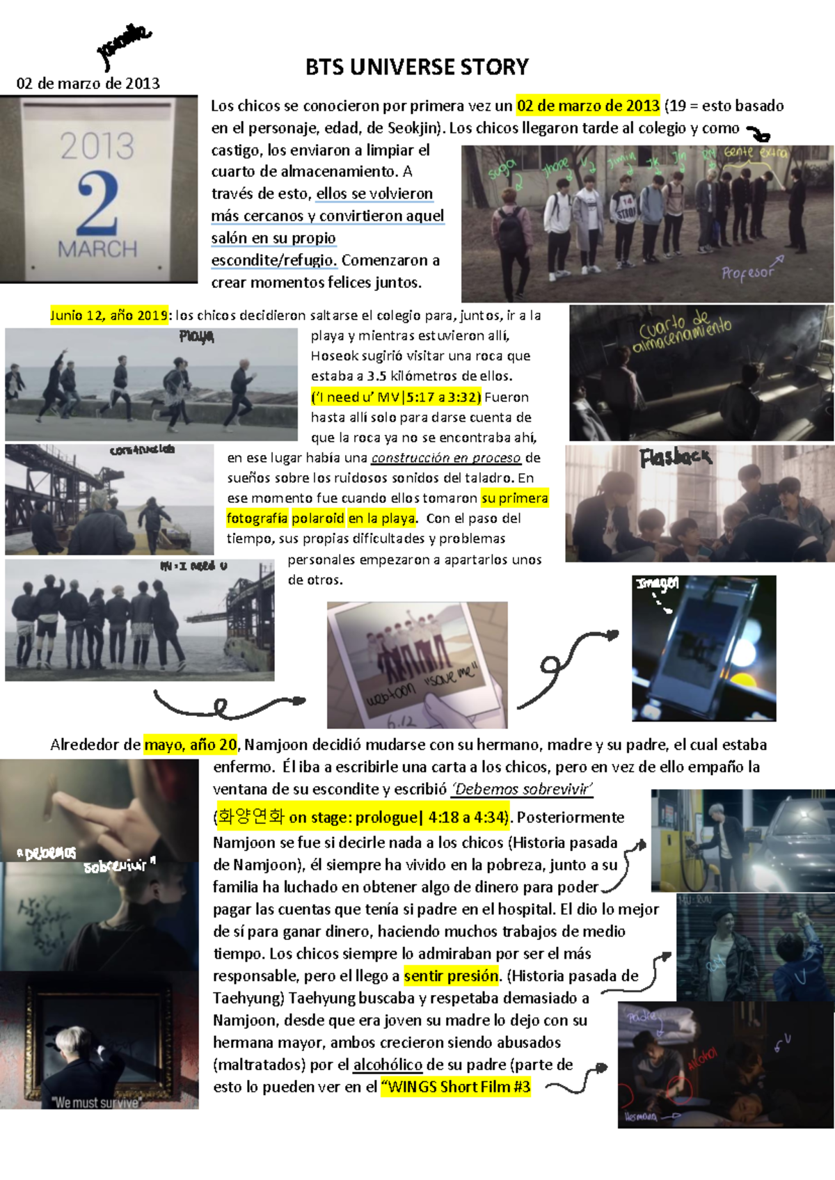 BTS Universe Story REAL - BTS UNIVERSE STORY Los chicos se conocieron ...