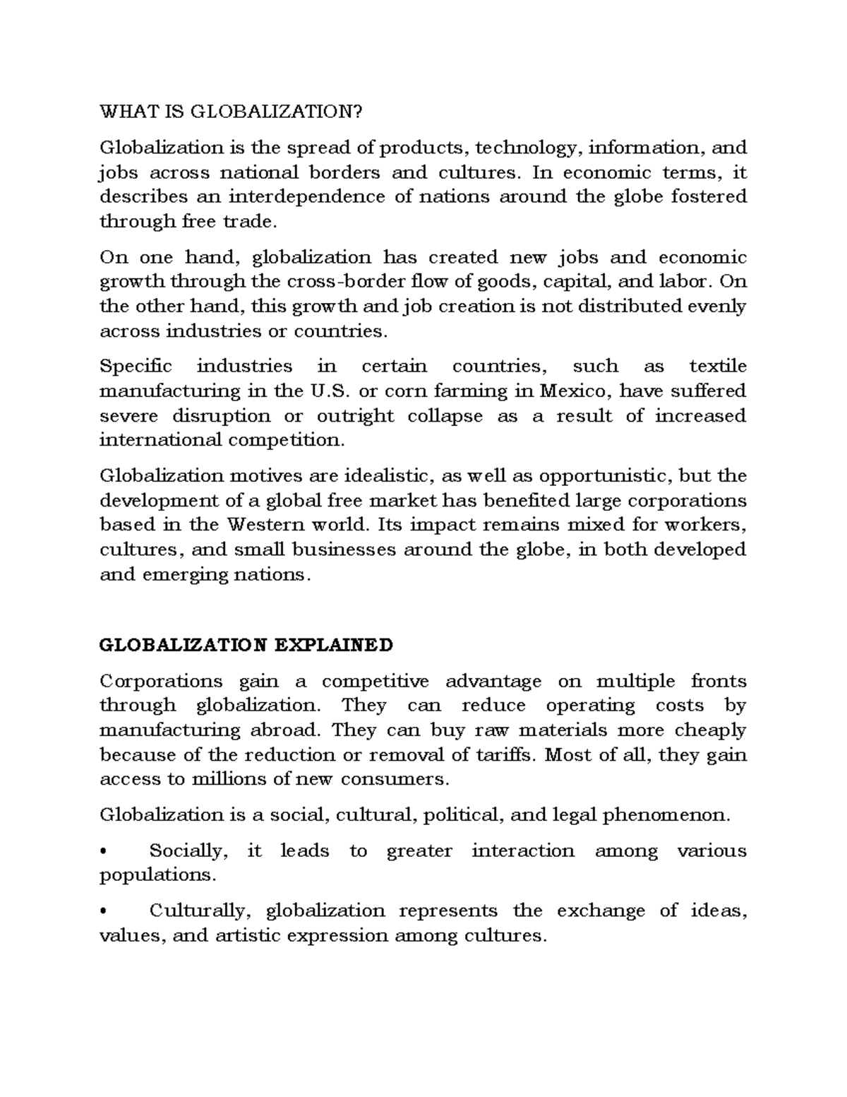 Chapter I - Contemporary World Lecture-converted - WHAT IS ...