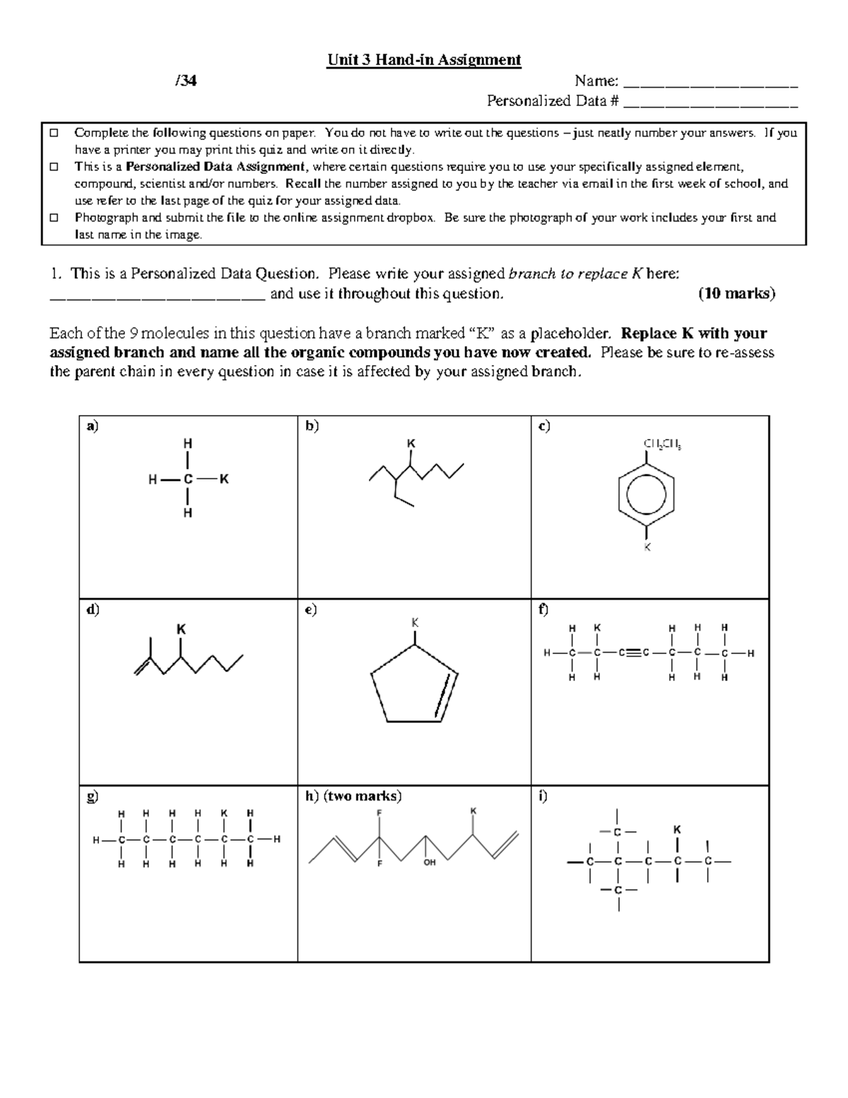 Unit 3 Hand-In Assignment 1 Personalized Data Version VC - Unit 3 Hand ...