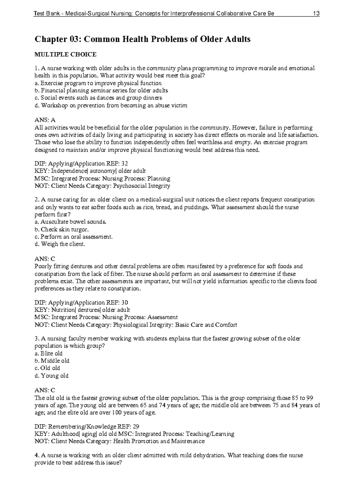 Chapter 03 Common Health Problems Of Older Adults Chapter 03 Common chapter-03-common-health-problems-of-older-adults-chapter-03-common