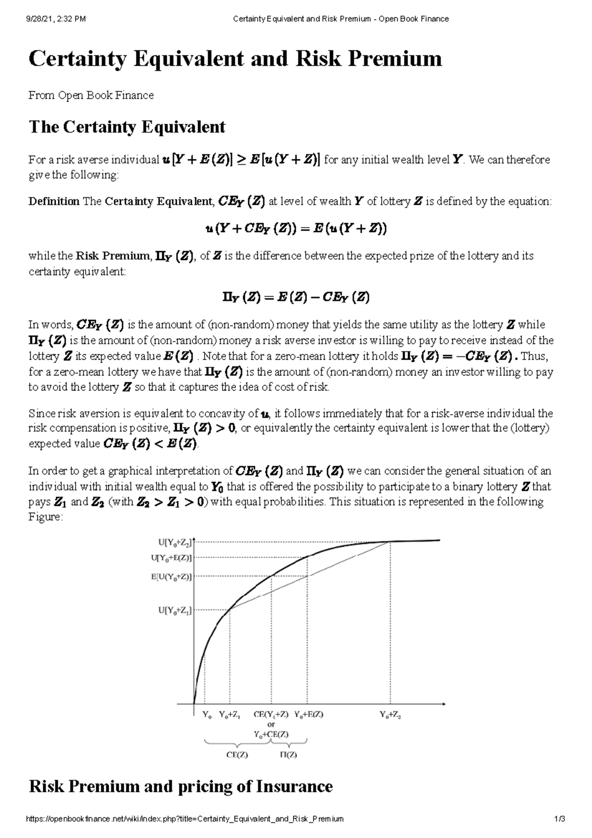 Certainty Equivalent and Risk Premium - OBF - php?title=Certainty ...