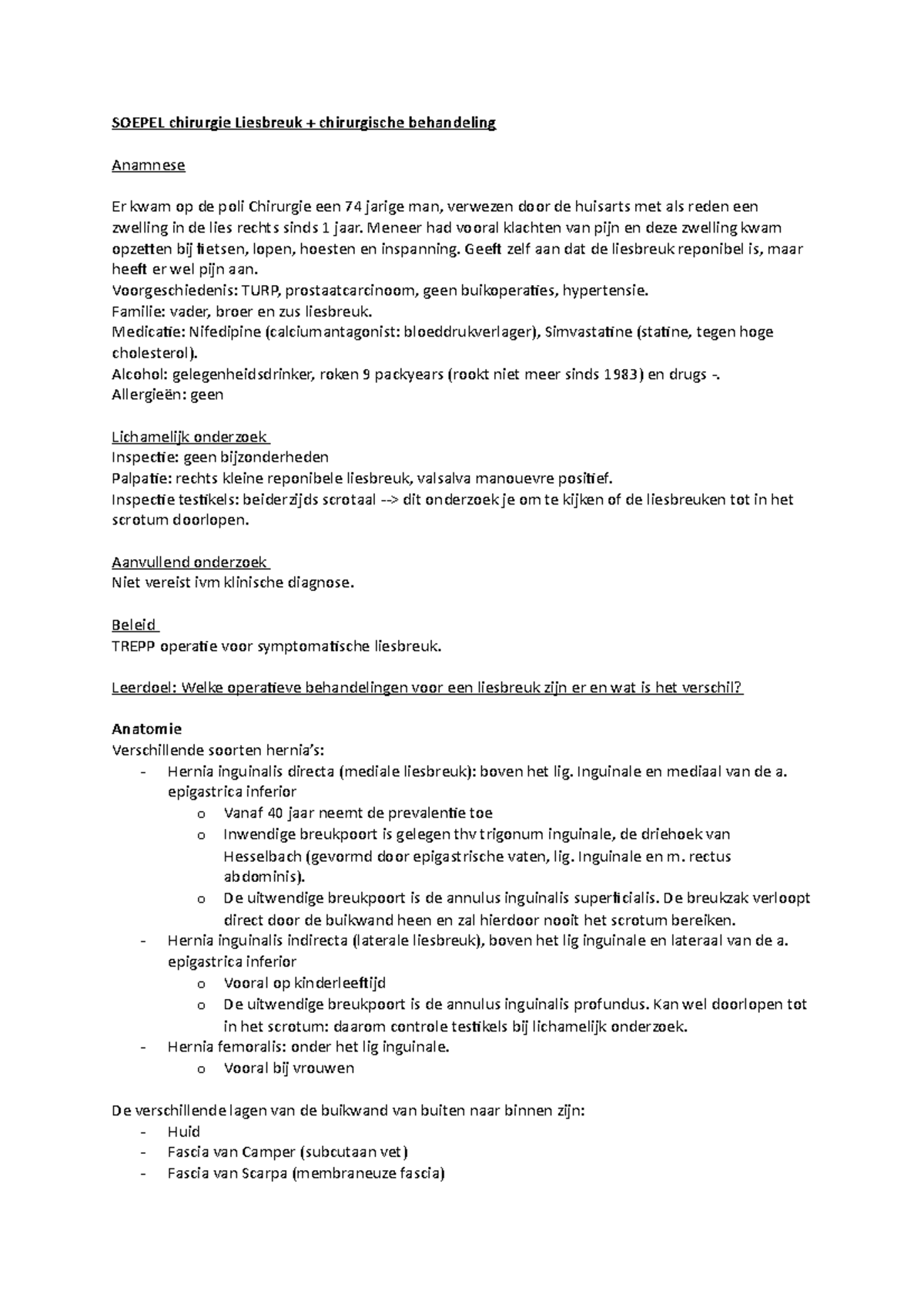 Soepel chirurgie: Liesbreuken - Coschap snijdend - Maastricht ...